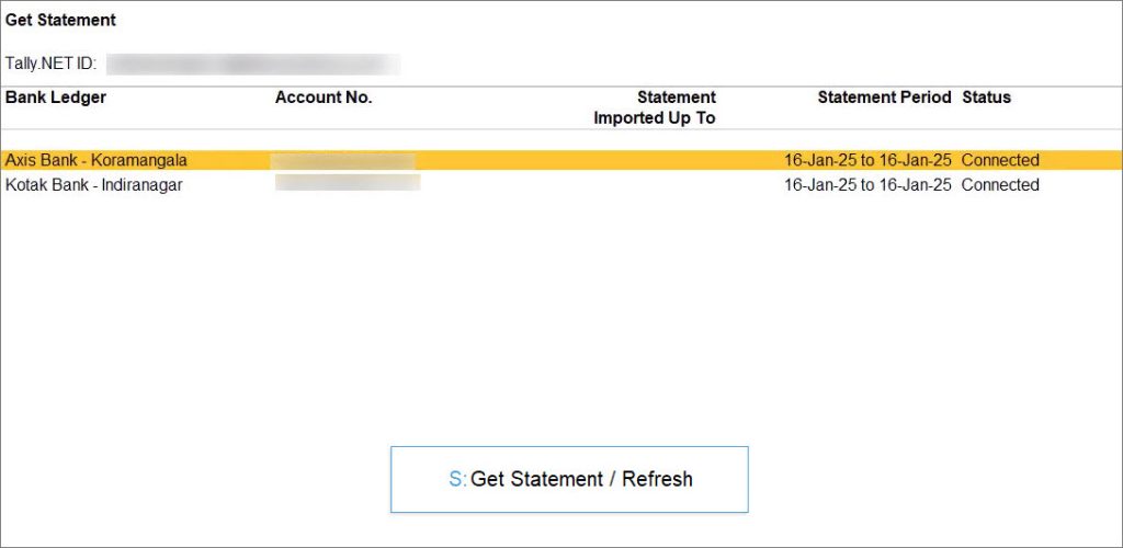 How to Get Statement Using Connected Banking in TallyPrime | TallyHelp