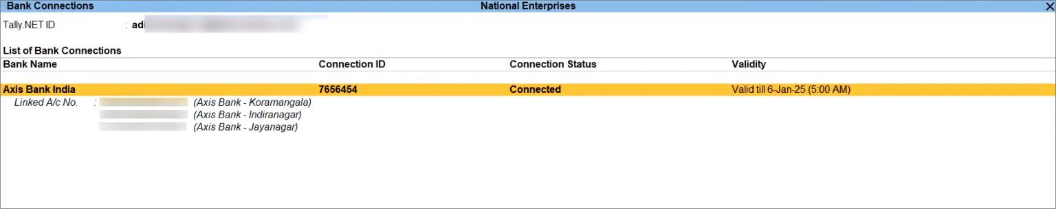 How to Establish Connection with Axis Bank Accounts from TallyPrime ...