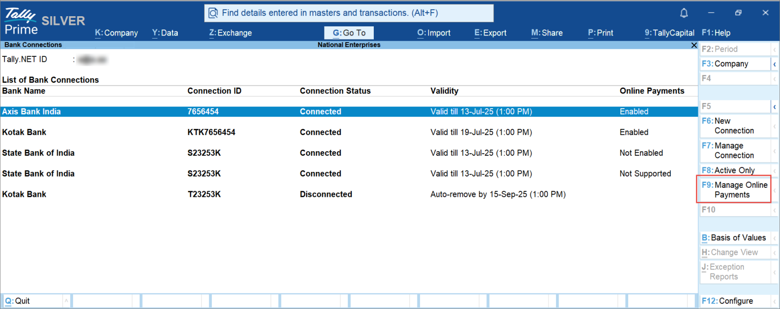 How to Connect and Disconnect Bank Accounts from TallyPrime | TallyHelp