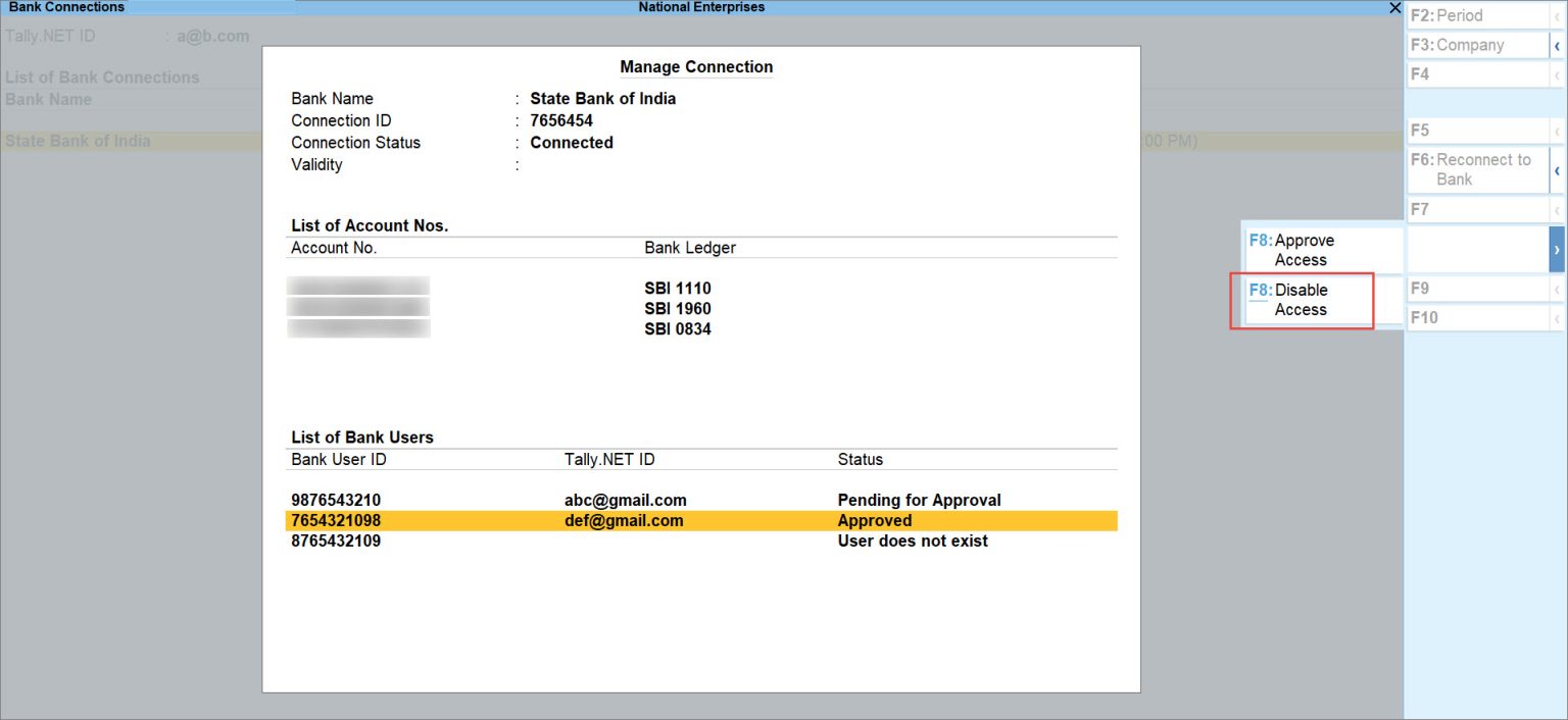 How to Connect and Disconnect Bank Accounts from TallyPrime | TallyHelp