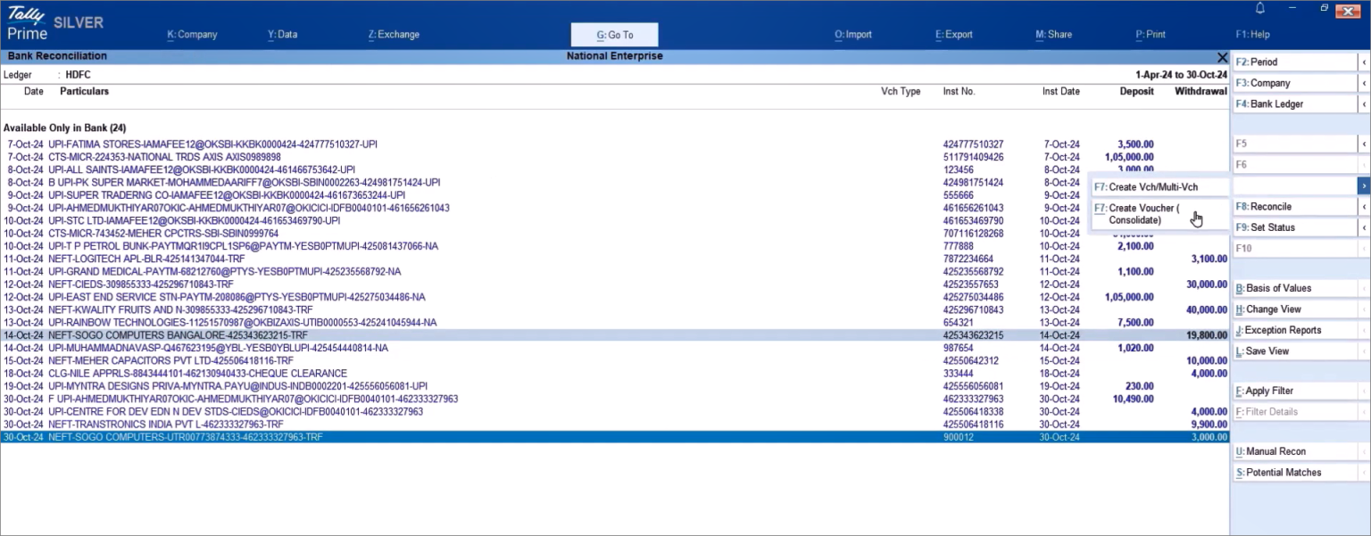 How to Auto-create Vouchers Using Bank Statements in TallyPrime | TallyHelp