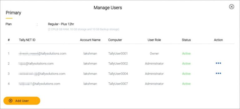 Manage User Access and Account Settings | TallyHelp