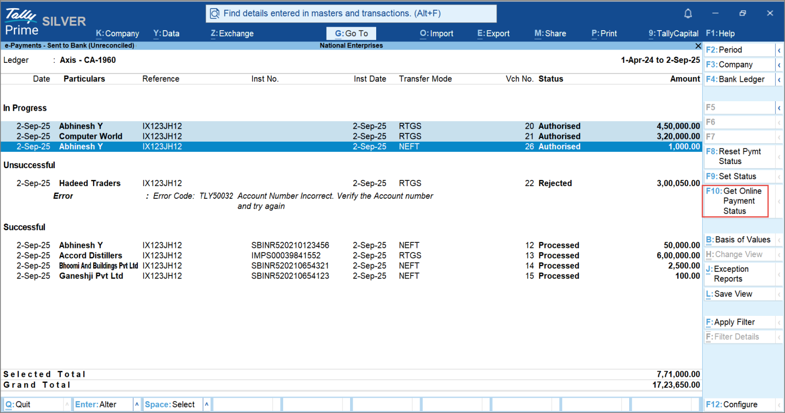 How to Update/Check the e-Payments Status by Importing the Payment ...