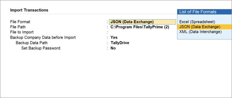 How to Import Data from JSON or XML into TallyPrime | TallyHelp