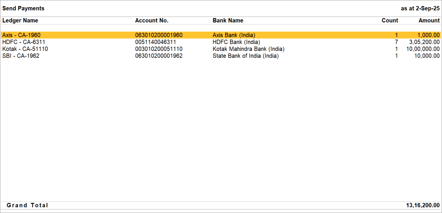 Send Payments Online Using Connected Banking in TallyPrime | TallyHelp